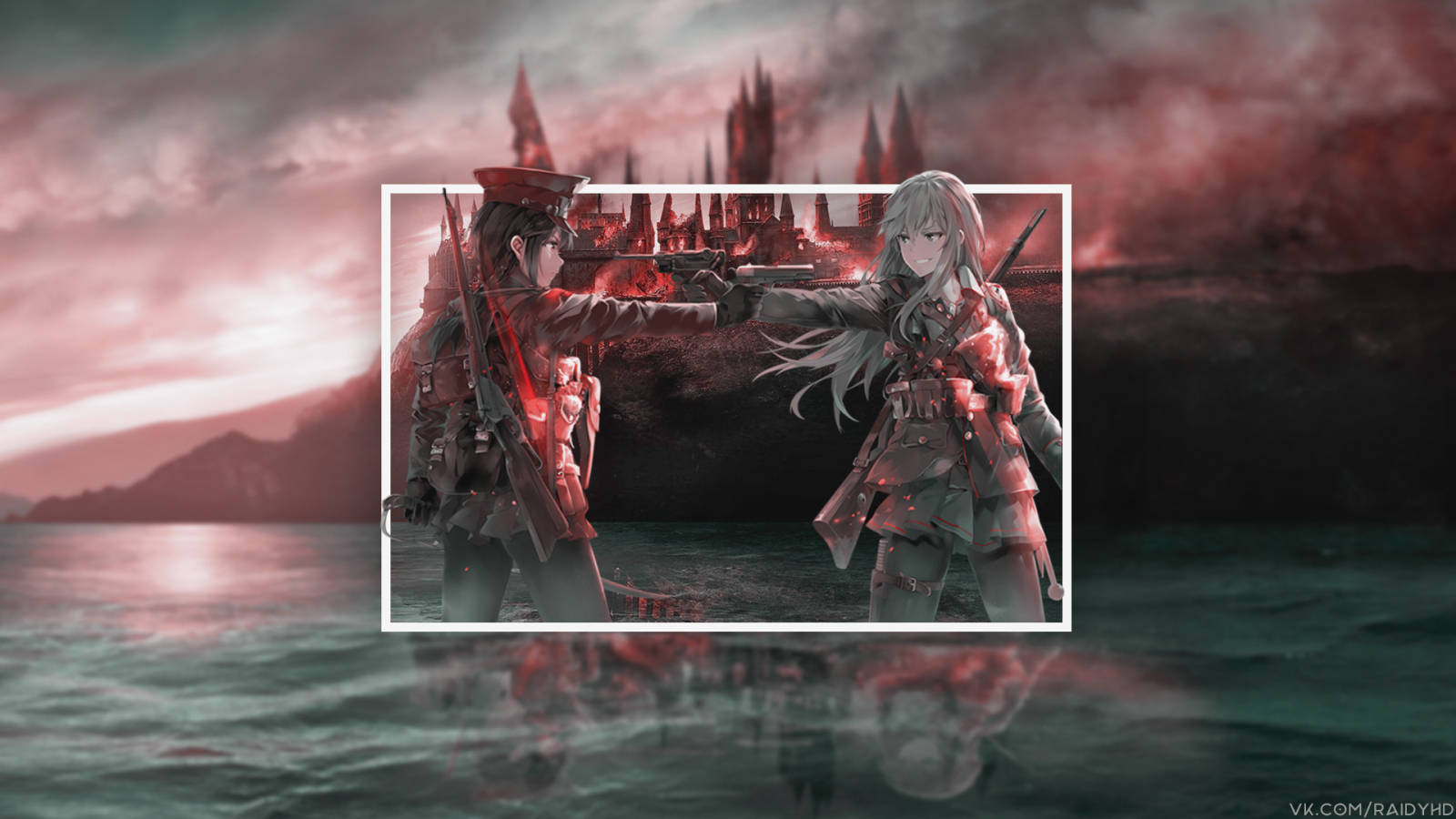 배경 화면 : 애니메이션 소녀들, picture in picture, Raidy hd 1920x1080 - smreko ...