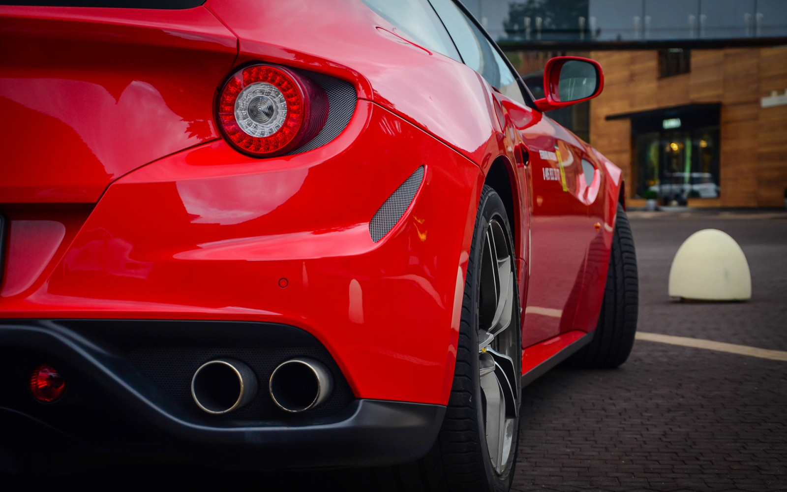 Wallpaper : rear view, red cars, sports car, Ferrari, coupe ...