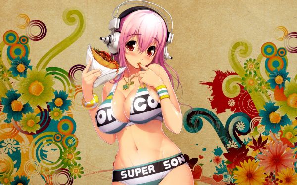 Wallpaper Illustration Anime Girls Big Boobs Cartoon Cleavage