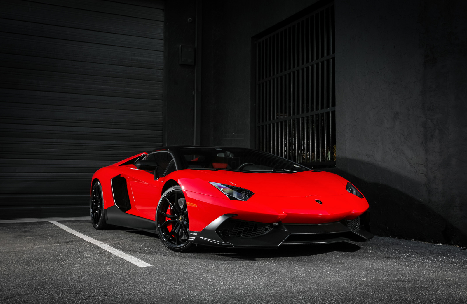 Wallpaper : red, Lamborghini Aventador, side view, sports car ...