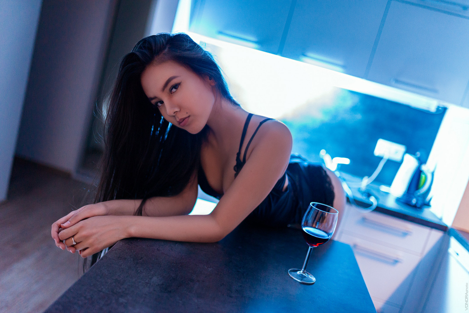 Wallpaper Women Portrait Kitchen Body Lingerie Drinking Glass