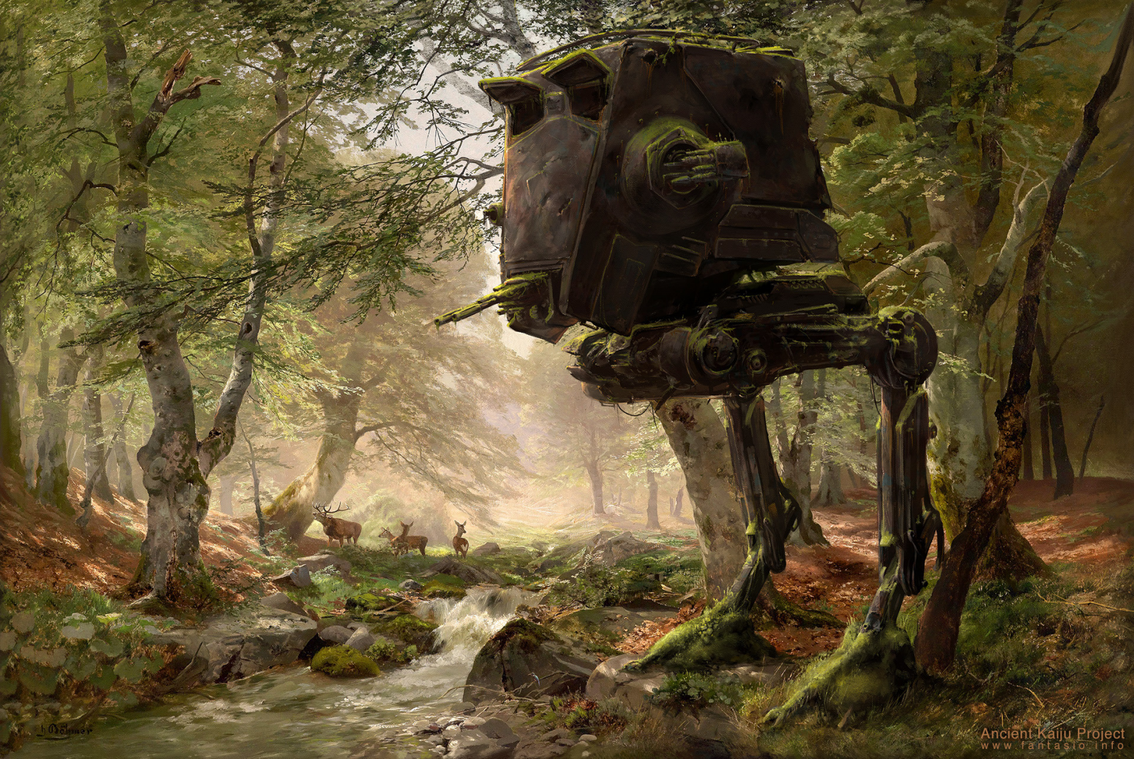 Wallpaper : artwork, digital art, Star Wars, AT ST 1920x1286 ...