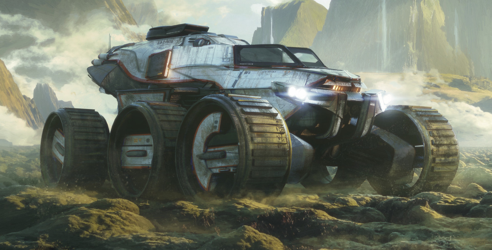 Obrázky na plochu : kreslenie, auto, Land Rover, tulák, monster truckov ...