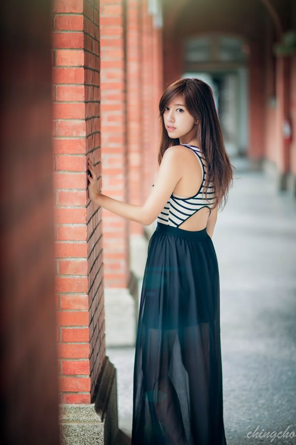 Wallpaper Women Model Long Hair Asian Dress Green Fashion