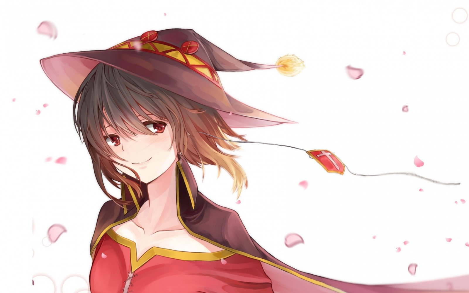 Hình Nền Hình Minh Họa Anime Cô Gái Tóc Ngắn Brunette Nhìn Vào