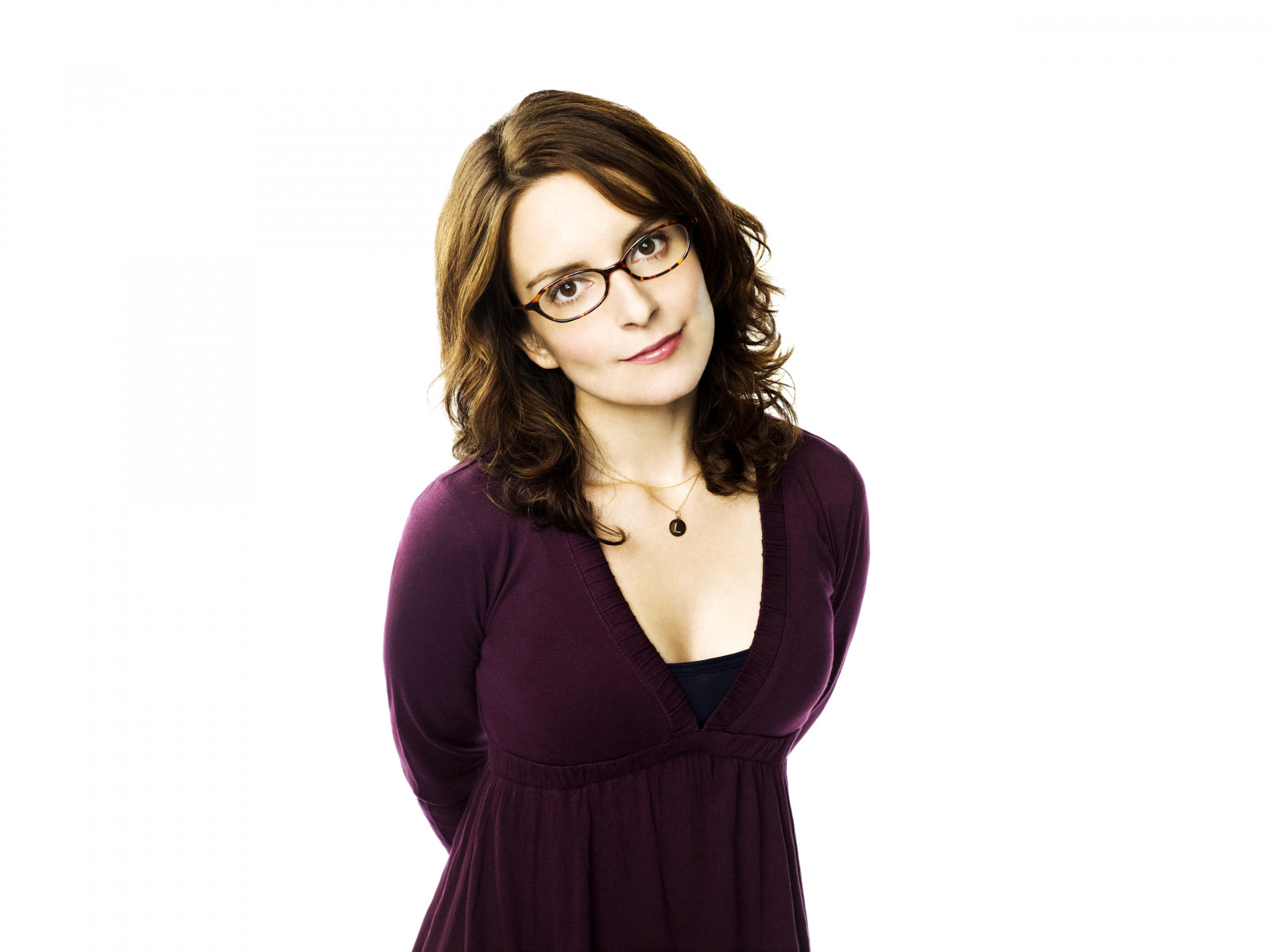 Wallpaper Long Hair Brunette Glasses Actress Dress Clothing Magenta Hand Neck