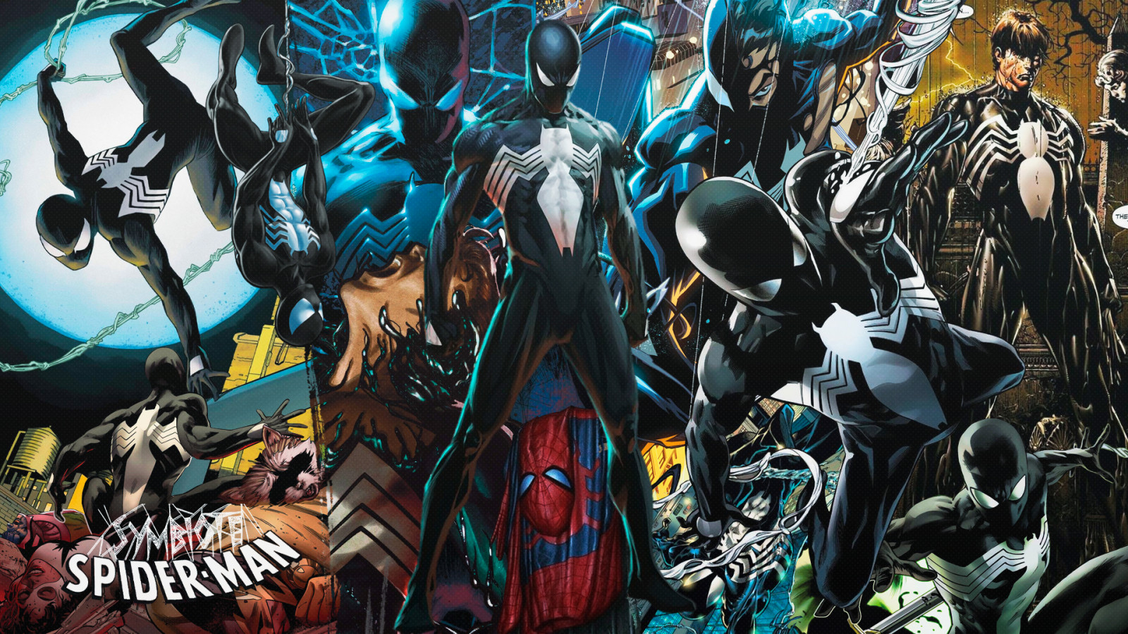 Wallpaper : Spider Man, Venom, collage, Marvel Comics, marvel character ...
