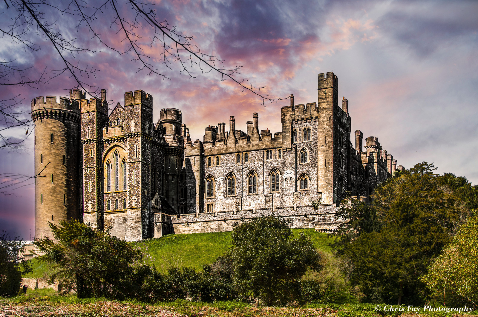 Wallpaper : landscape, building, grass, sky, England, evening, castle ...
