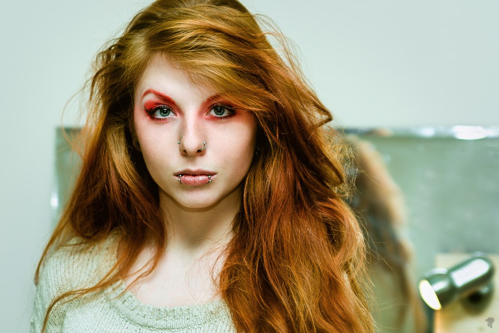 Wallpaper Face Women Redhead Model Long Hair Glasses Makeup