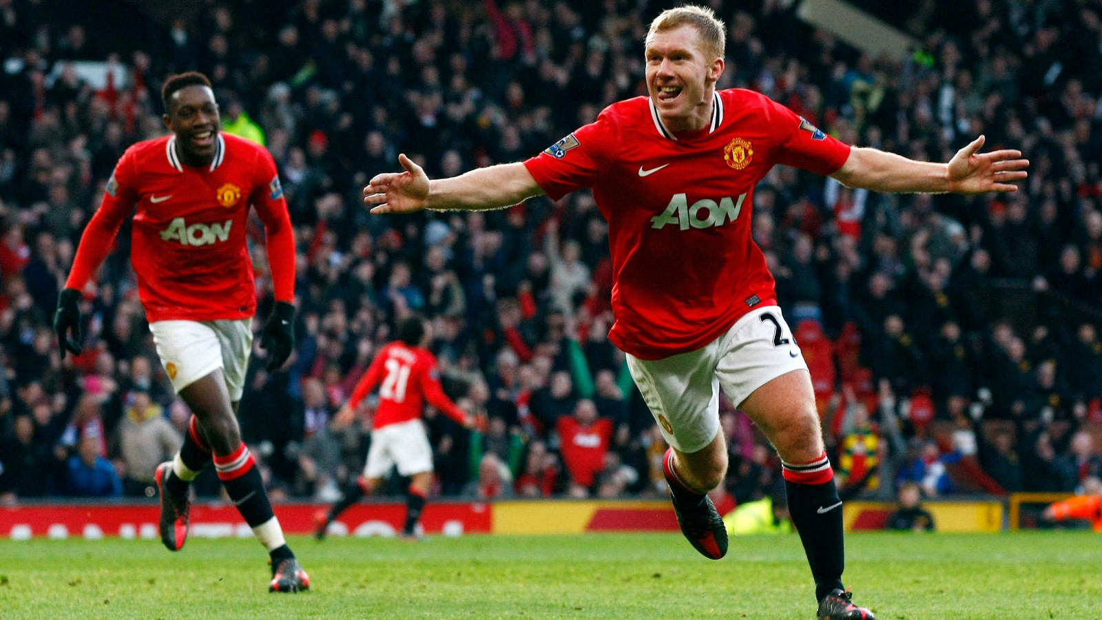 วอลเปเปอร์ : ฟุตบอล, ฟิลด์, paul scoles, แมนเชสเตอร์ยูไนเต็ด, ความสุข ...