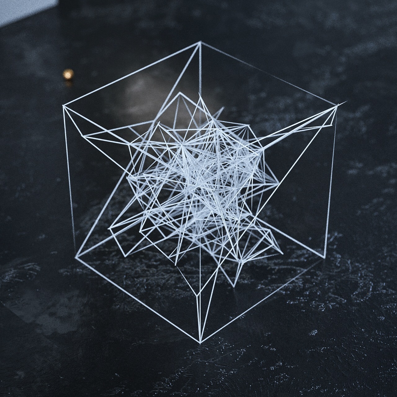 Wallpaper : geometric figures, 3D, lines, digital, square 1280x1280 ...