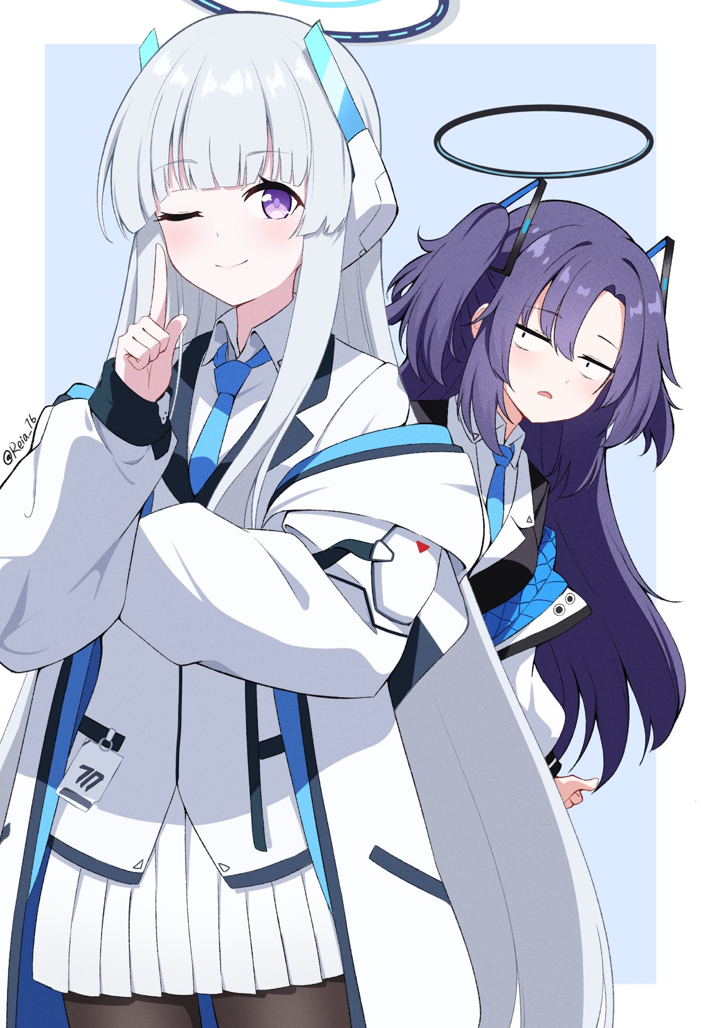 Wallpaper : anime girls, artwork, one eye closed 1396x2048 - Droudrou ...