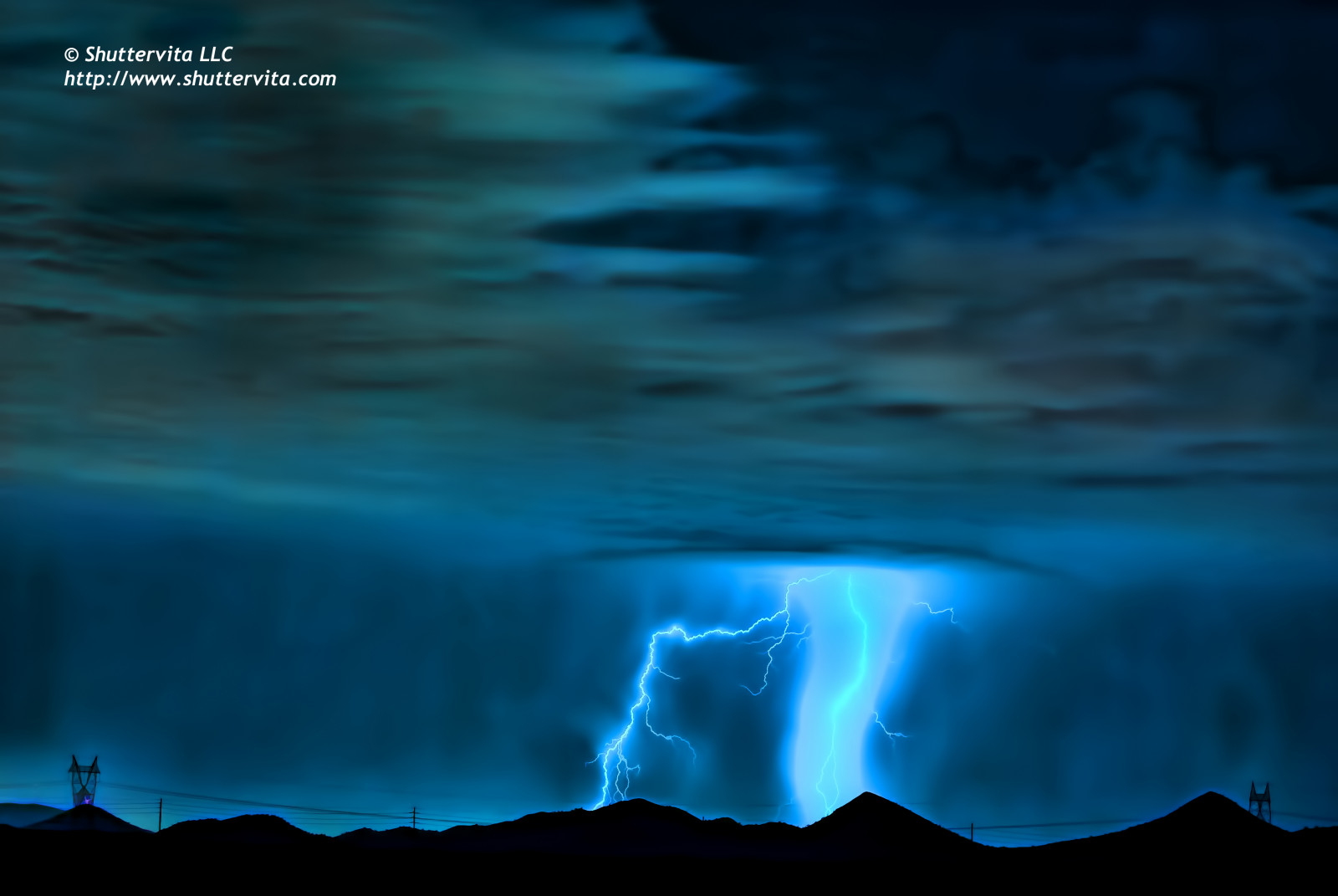 Blue Lightning Water