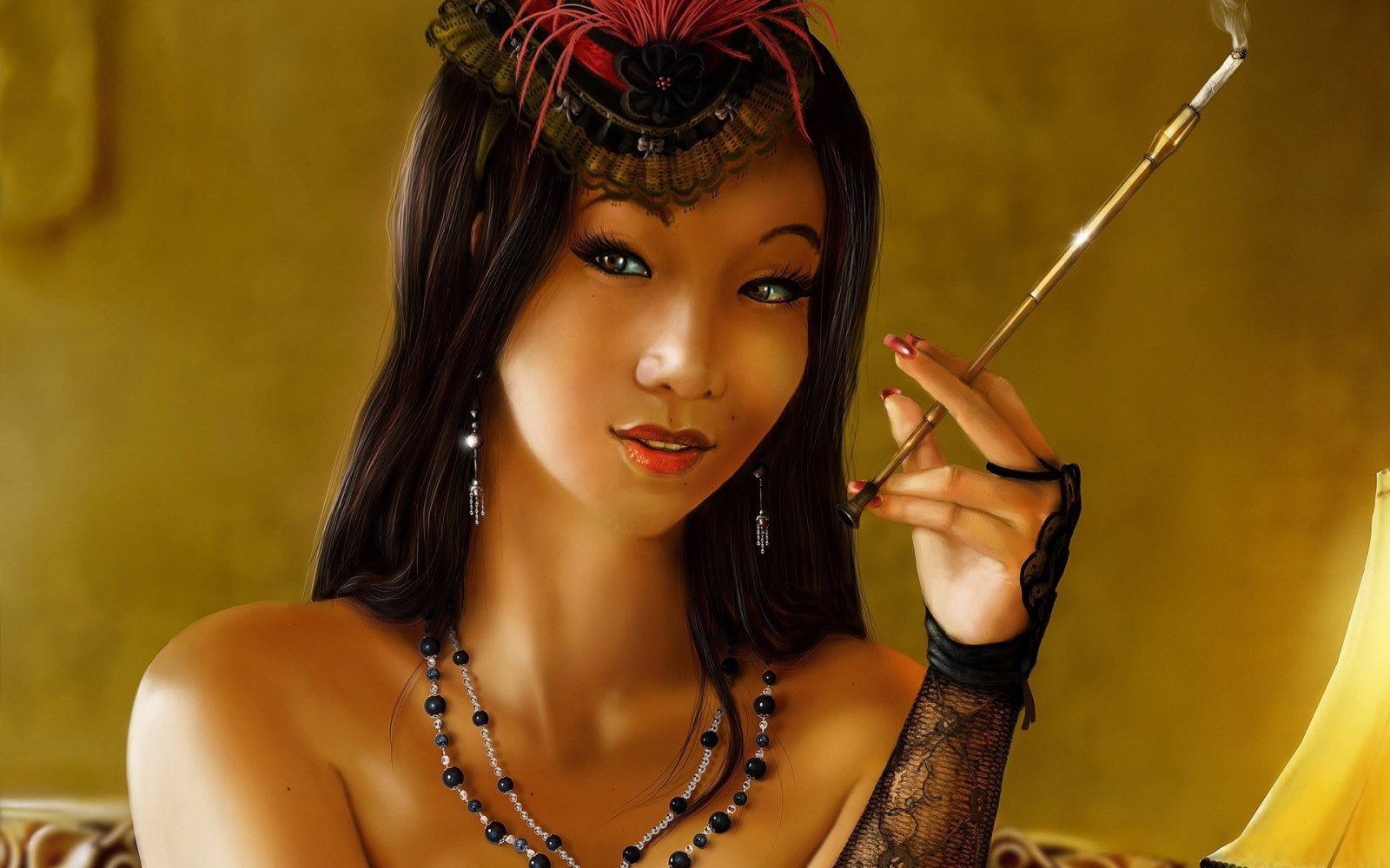 Wallpaper Face Digital Art Women Model Portrait Long Hair