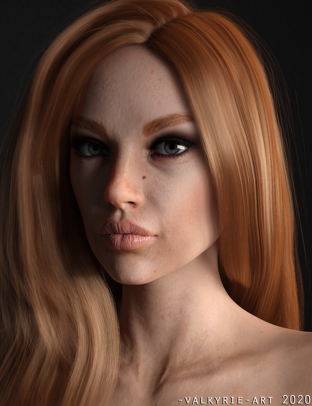 Wallpaper : 3D, render, CGI, face, portrait, women, ArtStation ...