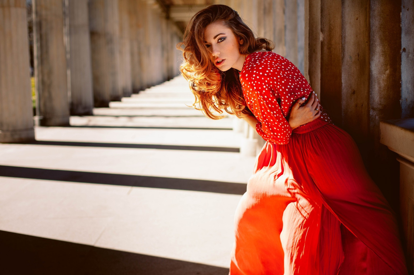 Wallpaper Face Women Outdoors Redhead Model Open Mouth