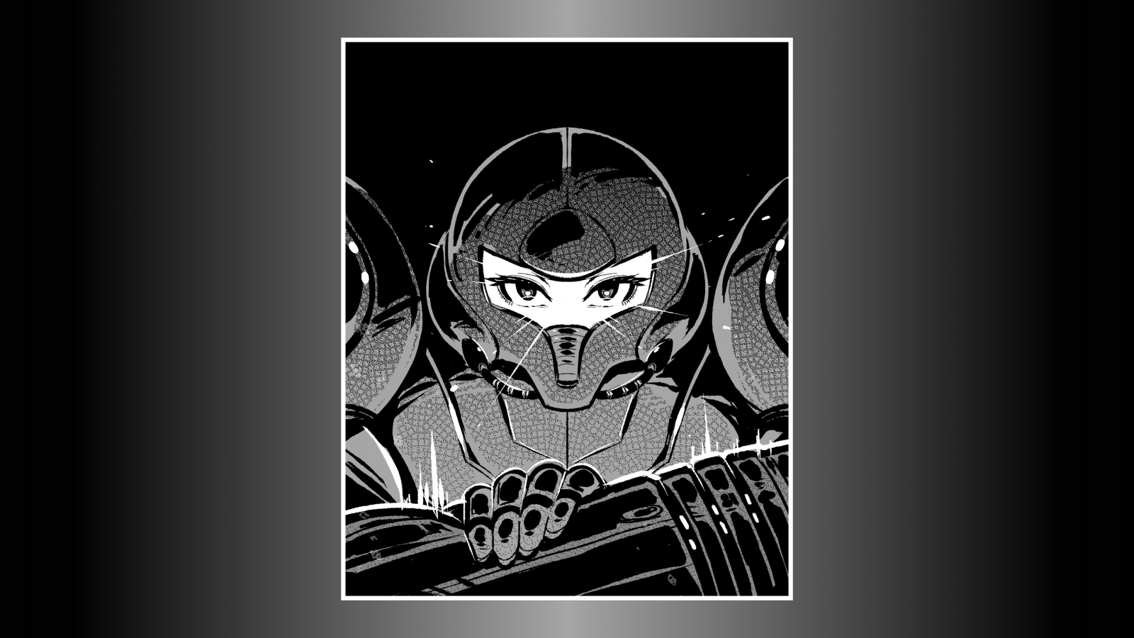 Wallpaper : Samus Aran, Metroid, power armor, monochrome, simple ...