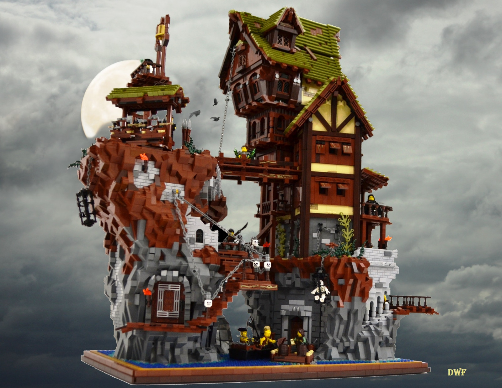 Wallpaper : tower, castle, ruins, ship, LEGO, pirates, medieval ...
