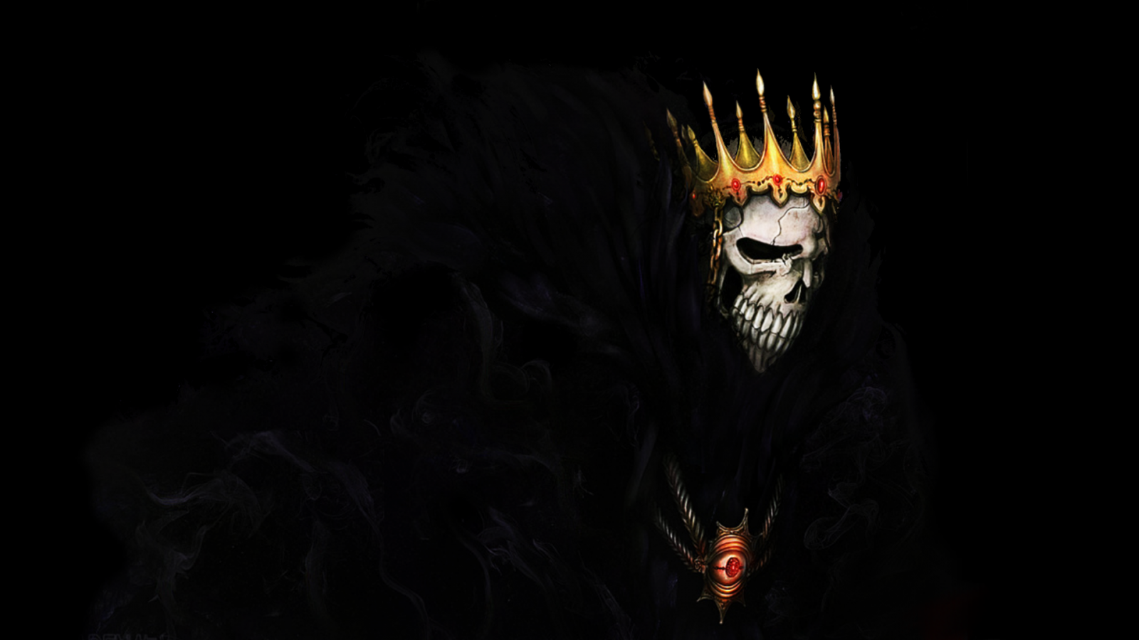Wallpaper : skull, crown, death, demon, Bleach, Espada, Barragan ...