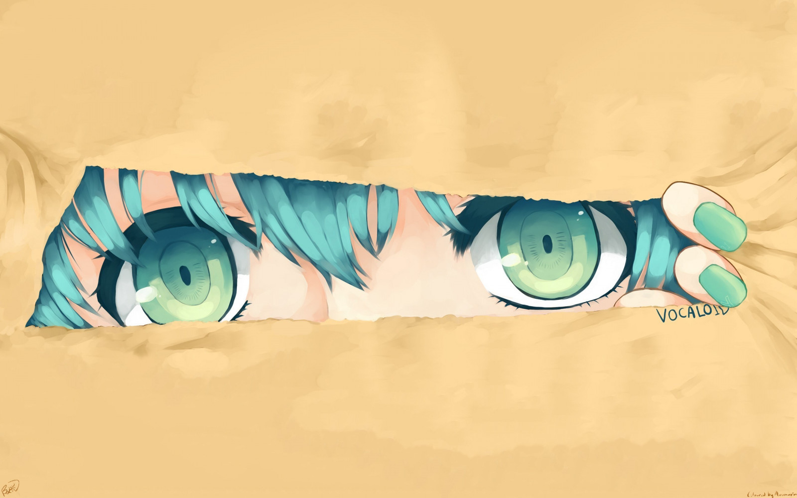 Wallpaper : Hatsune Miku, Vocaloid, girl, eyes, blue 2560x1600 - wallup ...