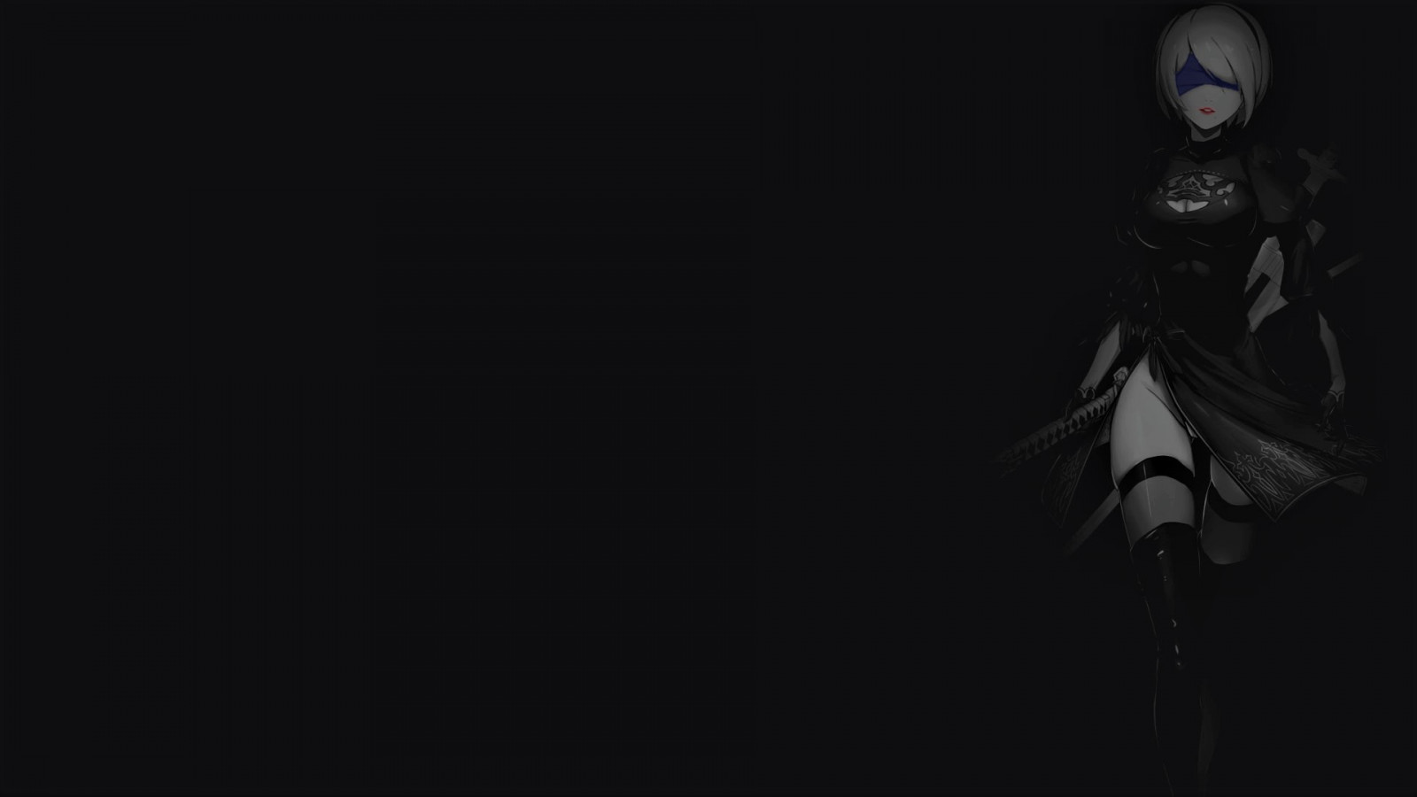 Fondos De Pantalla Chicas Anime Colorante Selectivo Fondo Negro