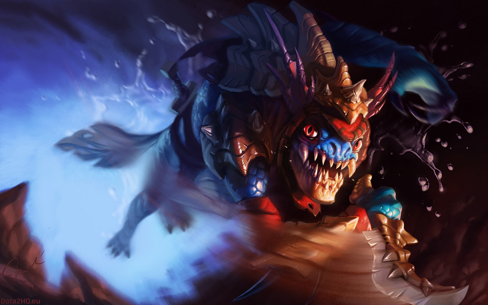 Wallpaper : anime, Dota 2, Slark, mythology, ART, darkness, screenshot ...
