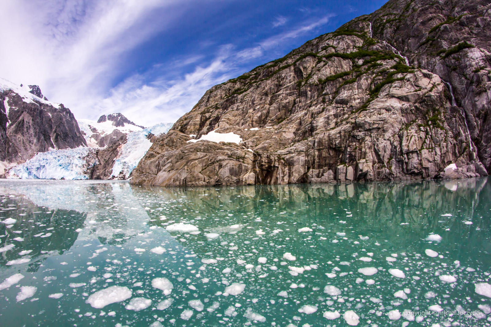Wallpaper : blue, sky, reflection, ice, wall, Alaska, clouds, glacier ...