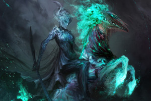 Papel de parede : Fantasia arte, Apocalíptico, cavalo, fogo, Foice ...