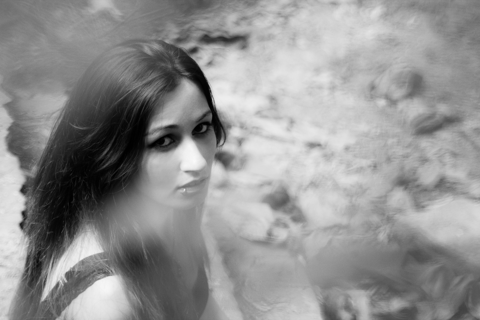 Wallpaper Face Photograph Beauty Black And White Person Girl