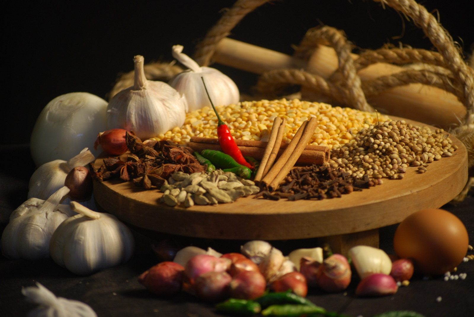 Wallpaper : gandum, Bawang putih, bumbu-bumbu, bumbu, Lada, tali ...