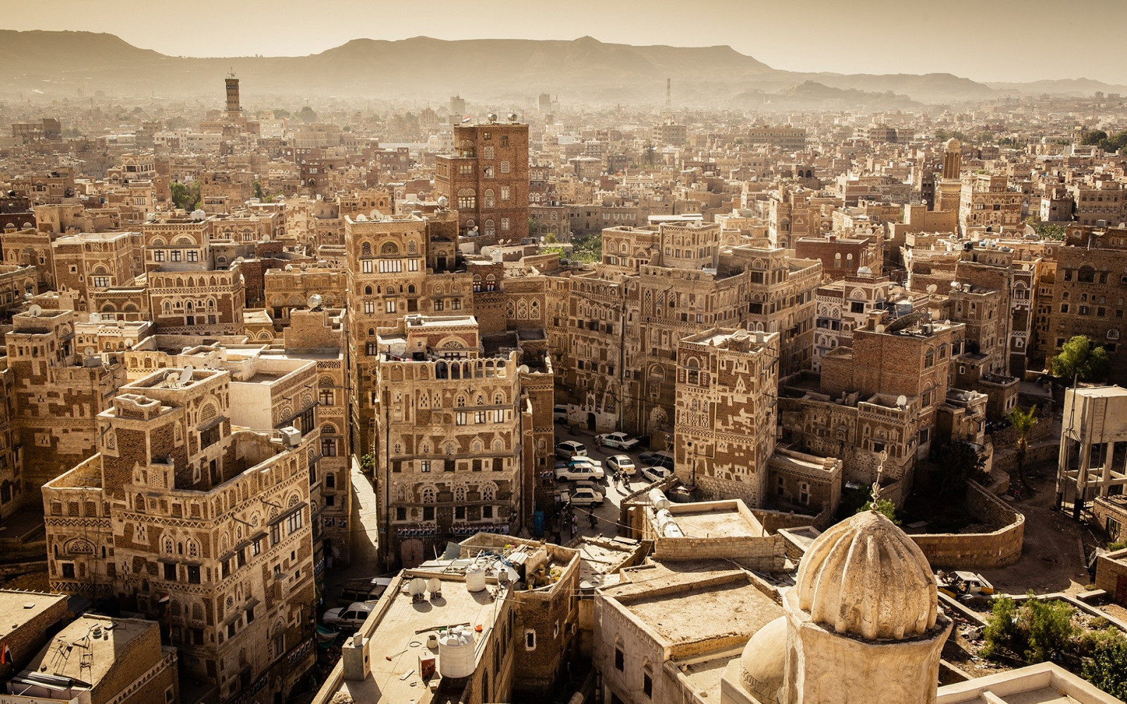Wallpaper : landscape, city, cityscape, town, Yemen, Sana a, old ...