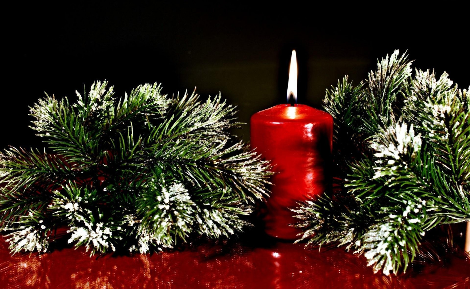 Bakgrundsbilder : kvistar, granbarr, christmas candle, yta 1920x1180 ...