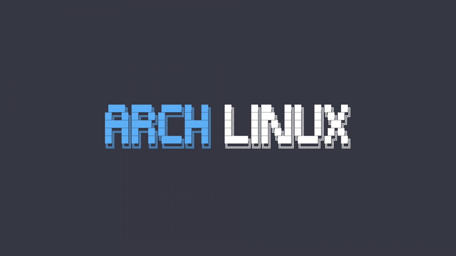 Wallpaper : Arch Linux, ASCII art, terminal, blue, simple background ...