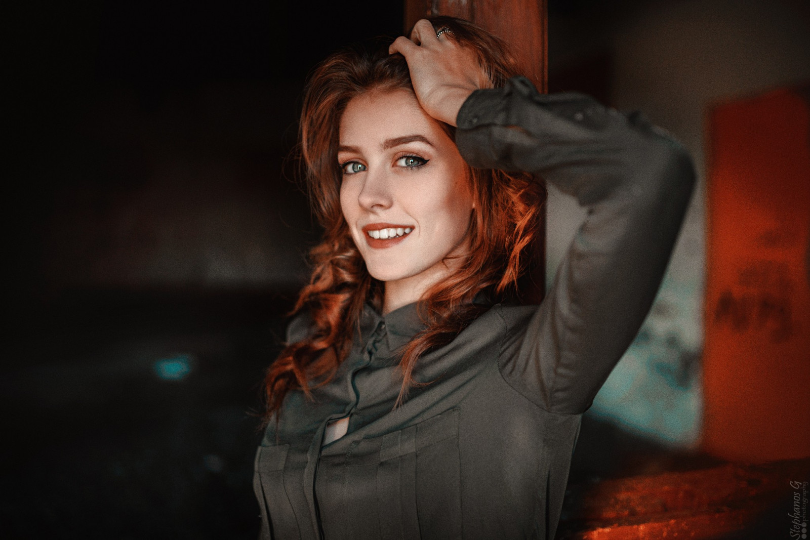 Wallpaper Face Women Redhead Model Depth Of Field Wavy Hair