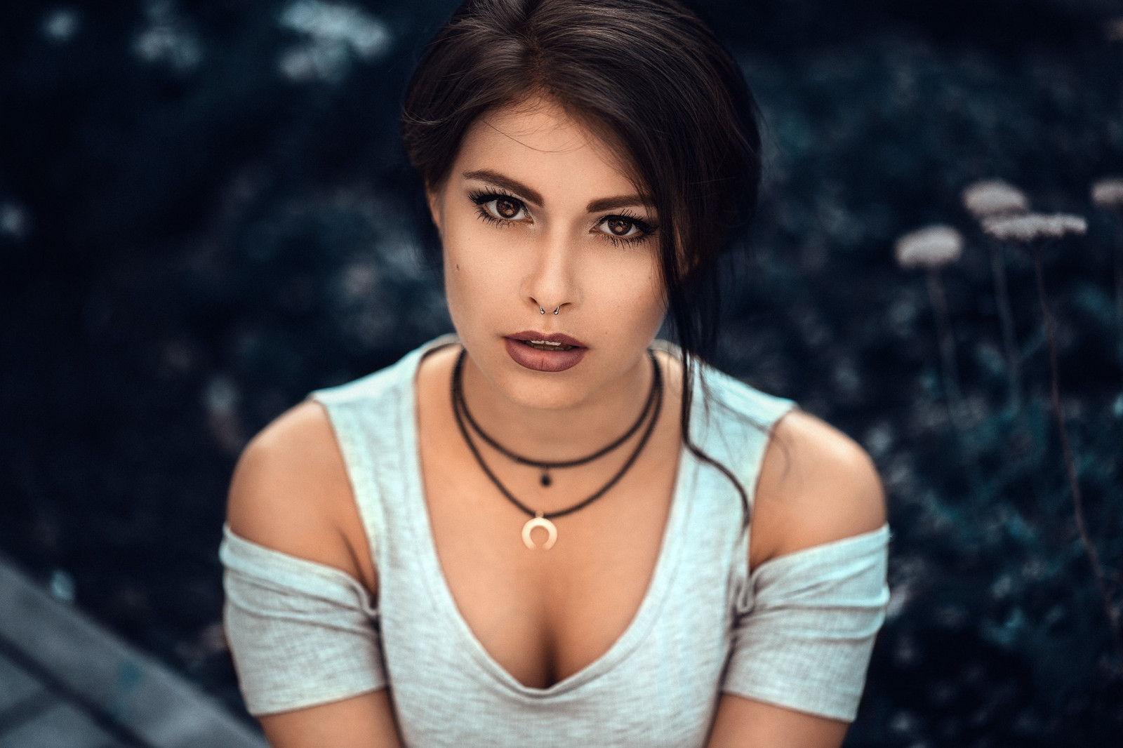 Papel De Parede Colar Mulheres Modelo Cara Retrato 2048x1365