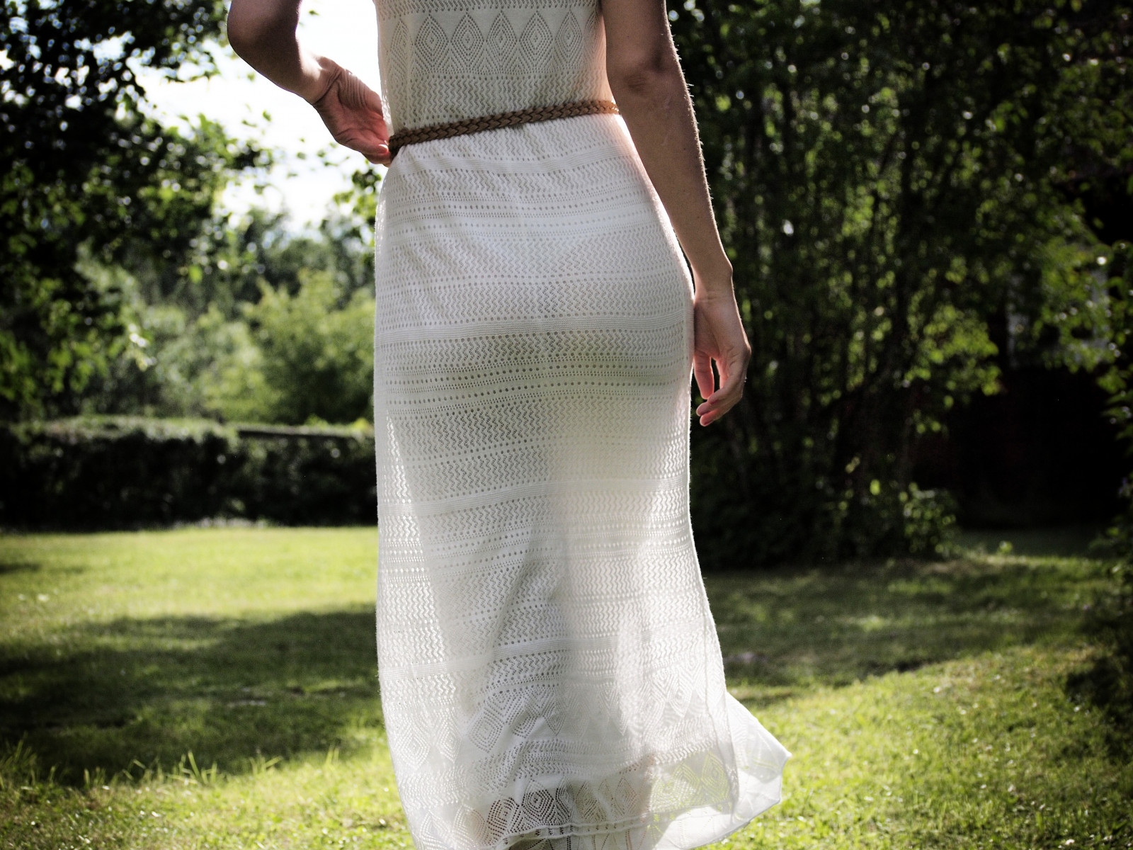 Wallpaper Summer Hot Girl Grass Midsummer Dress Underwear