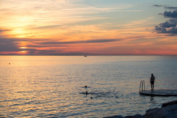 Wallpaper Sunlight Boat Sunset Sea Bay Night Lake Water Shore