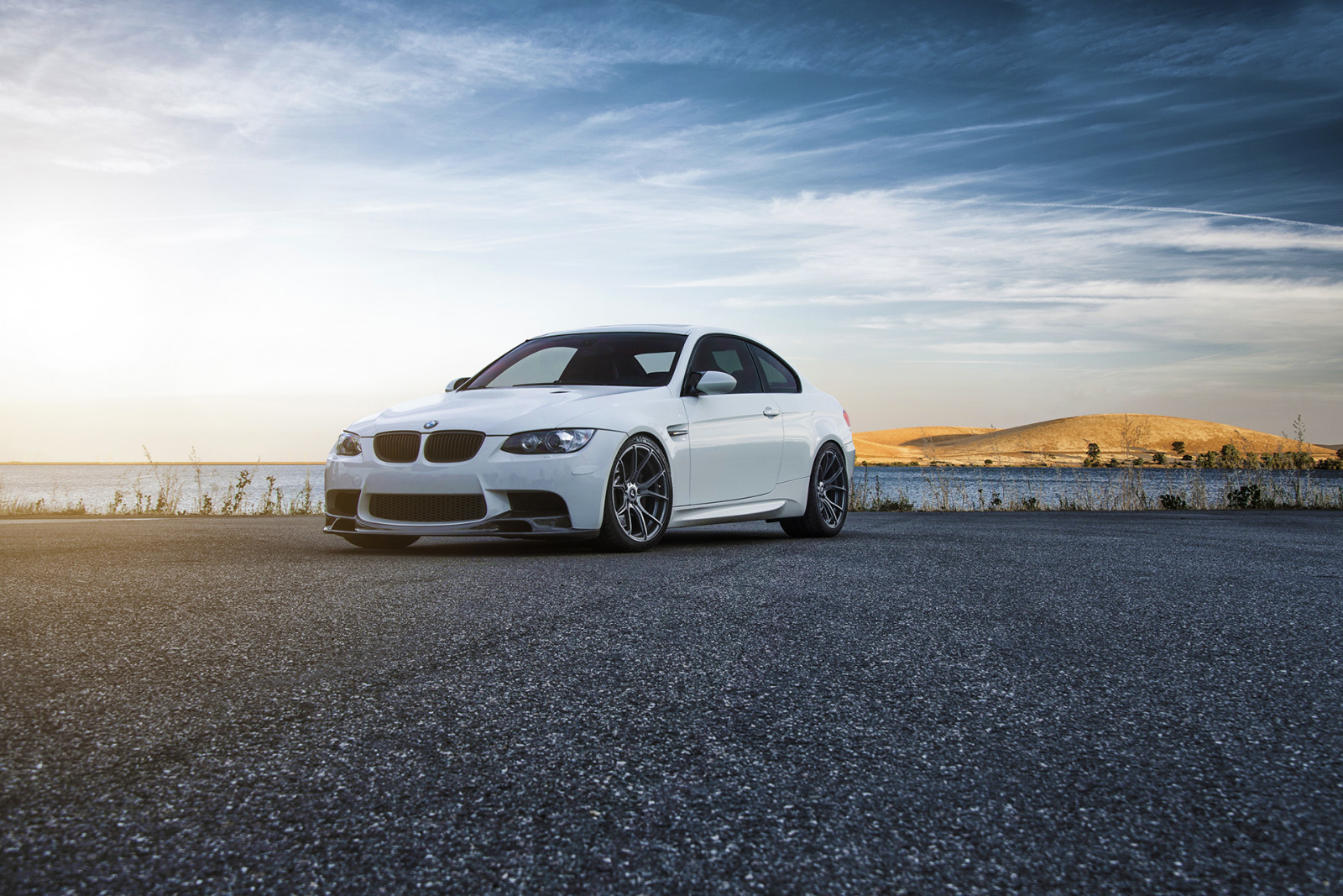 Wallpaper : white, BMW, side view, sports car, driving, Sedan, M3 ...