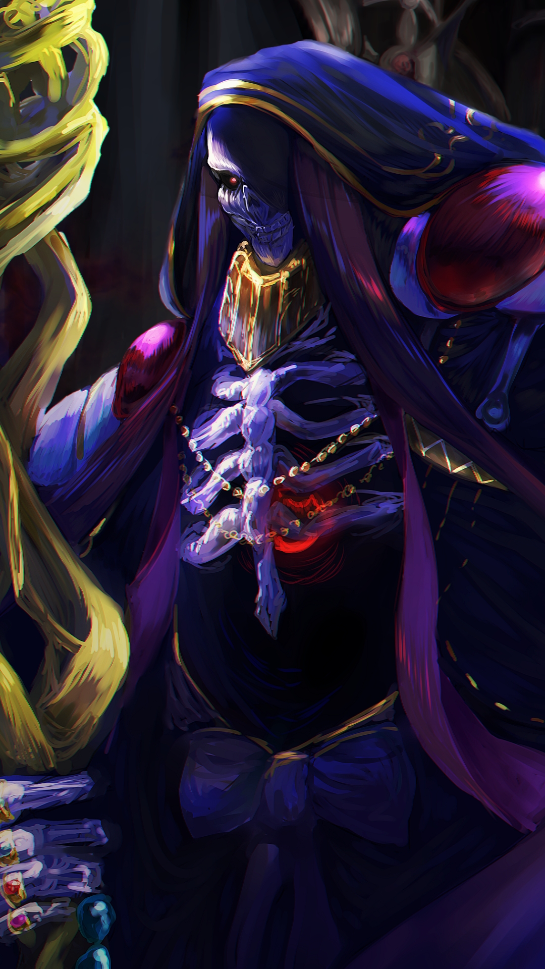 Wallpaper : anime boys, Overlord, vertical, skeleton 1080x1920 - mizzuu ...