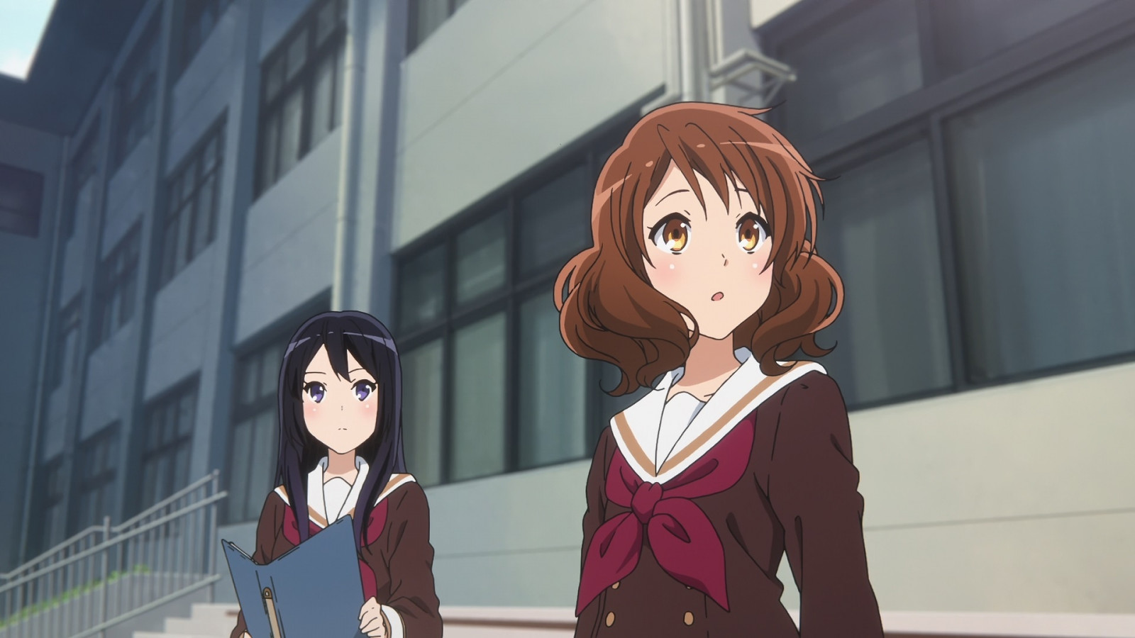 Wallpaper Oumae Kumiko Kousaka Reina Long Hair Black Hair Short