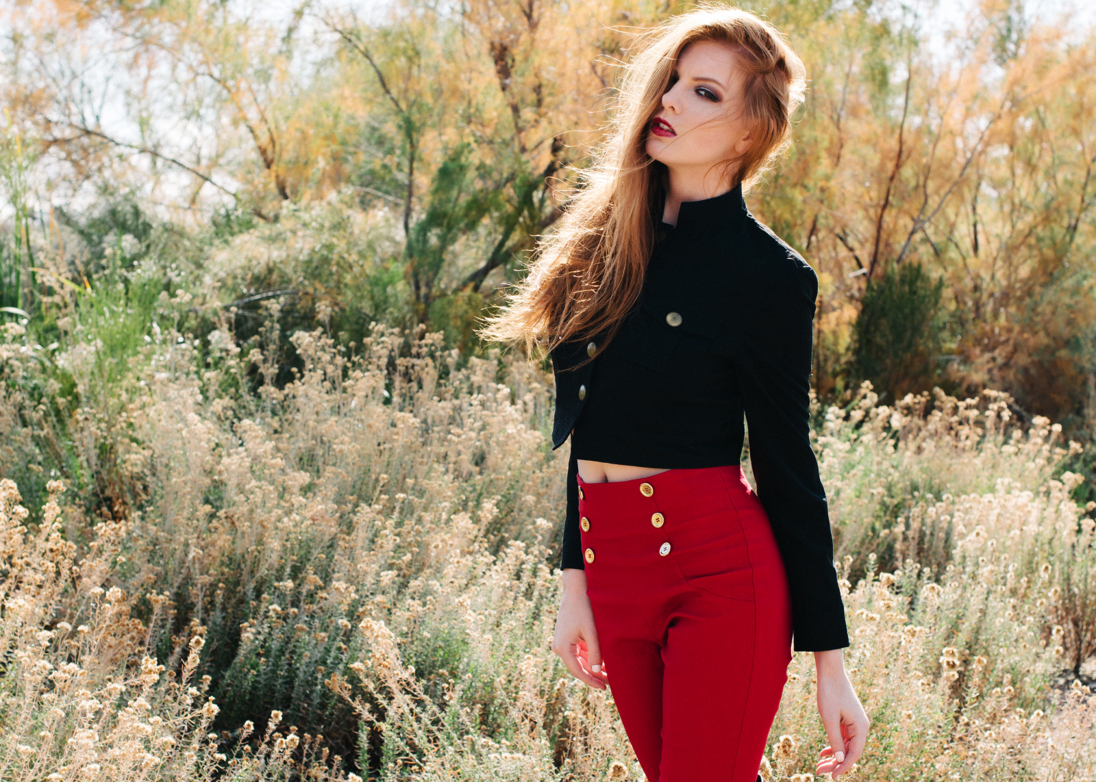 Wallpaper : redhead, long hair, red, grass, outdoors, winter ...