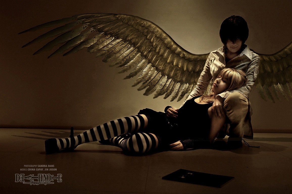 Wallpaper : Death Note, ART, darkness, wing, screenshot 1156x768 ...
