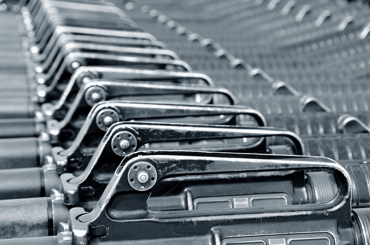 Wallpaper : 1500x994 px, closeup, gun, M16, monochrome 1500x994 ...