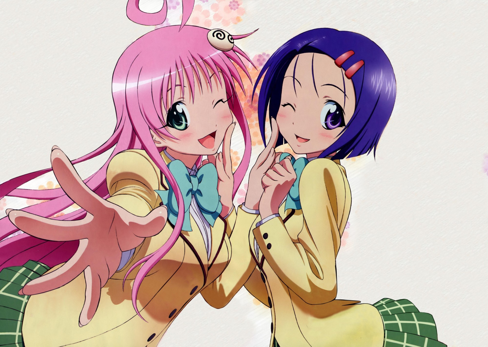 壁纸 插图 动漫女孩 要爱ru Lala Satalin Deviluke 动画片 校服 口 Sairenji Haruna 曼加卡 2000x1424 Spacer
