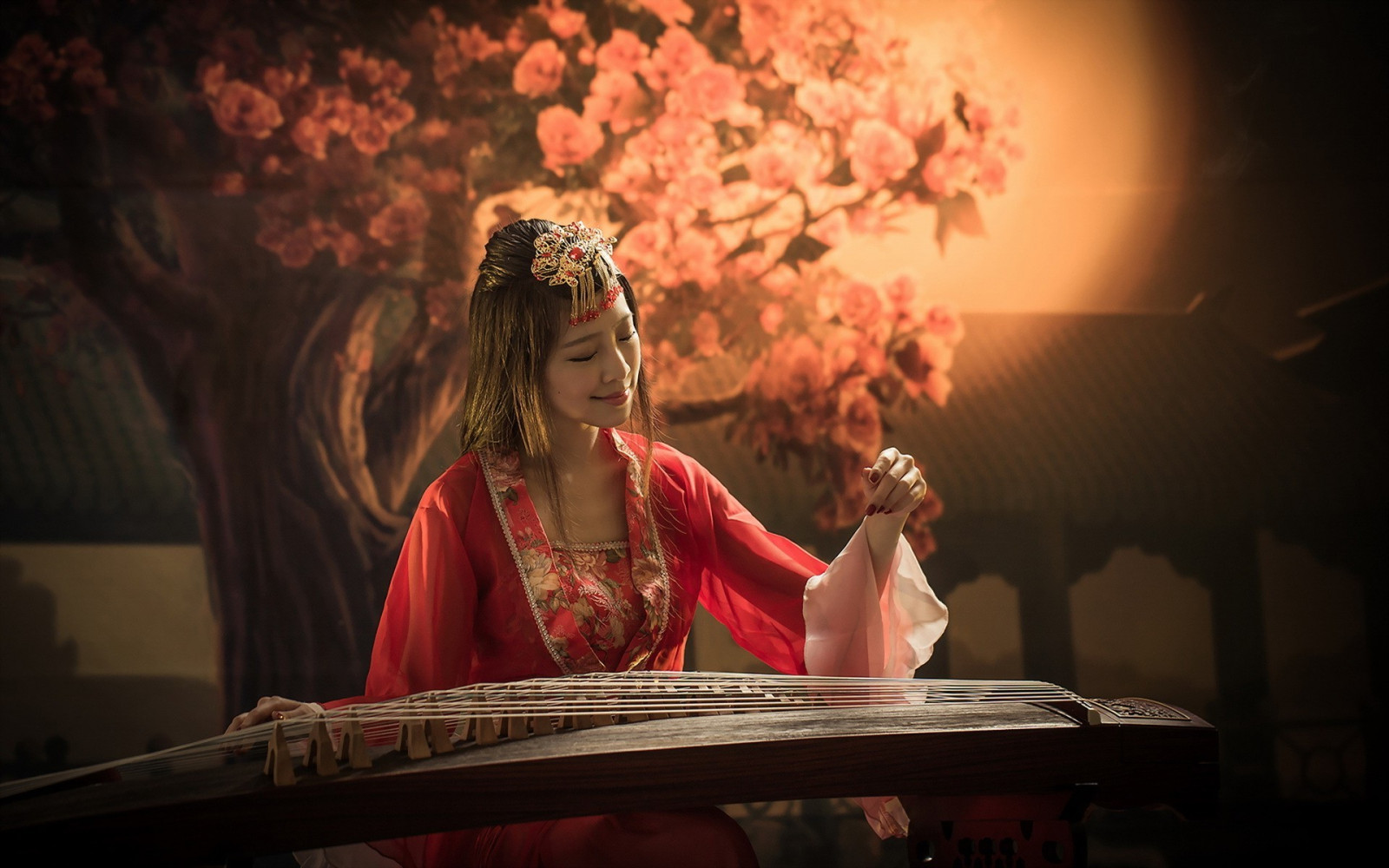 Wallpaper : temple, women, red, Asian, music, stage, 1920x1200 px ...