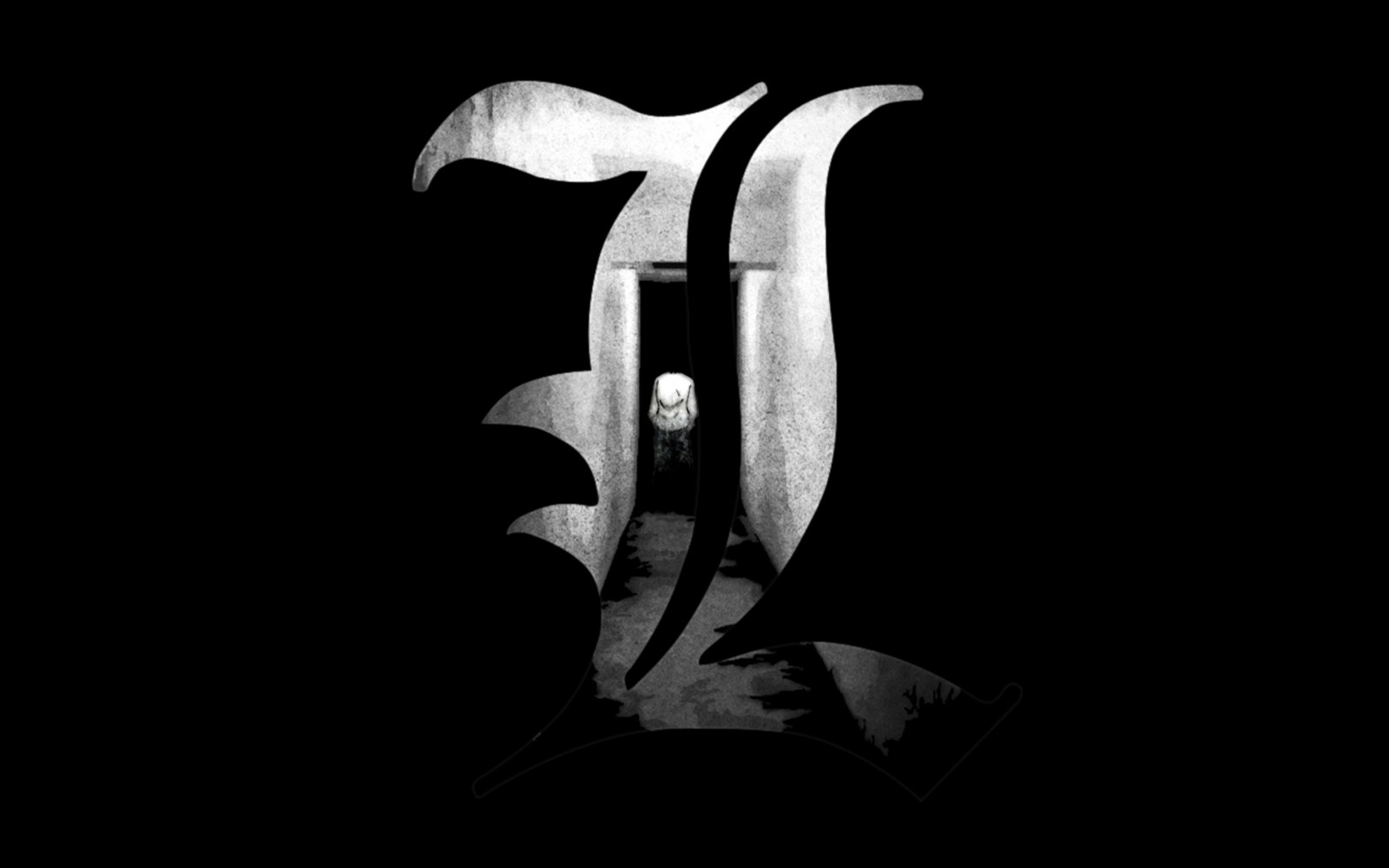 Sfondi : illustrazione, monocromo, anime, arma, Death Note, Lawliet L ...