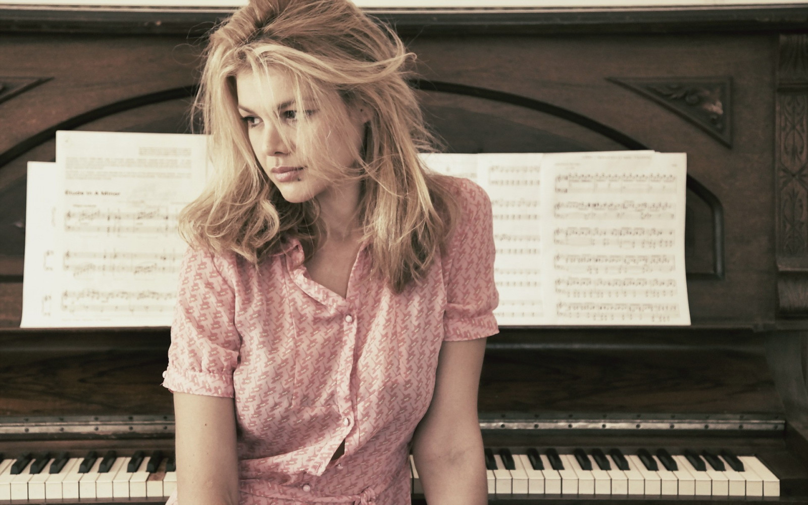 Wallpaper Women Model Blonde Music Musician Technology Piano