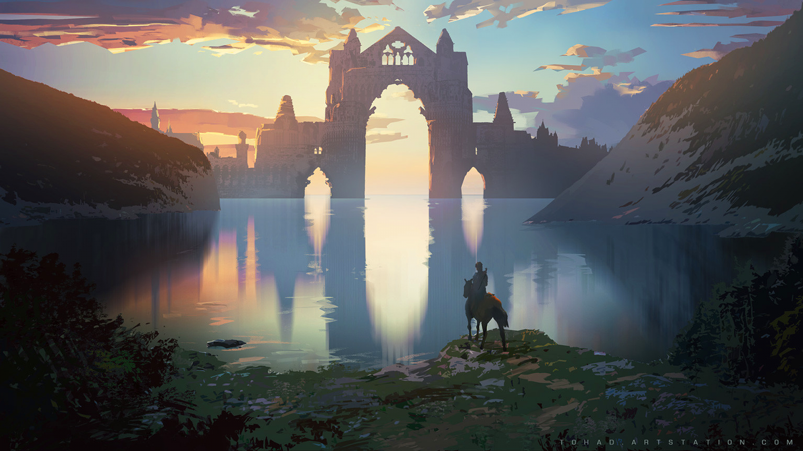 Wallpaper : Sylvain Sarrailh, artwork, water, horse, Fantasy ... Wallpaper : Sylvain Sarrailh, artwork, water, horse, Fantasy ...