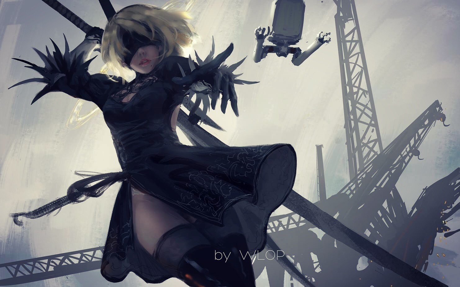 デスクトップ壁紙 : ニアオートマタ, 2B Nier Automata 1482x926 - MeriadocBrandybuck ...