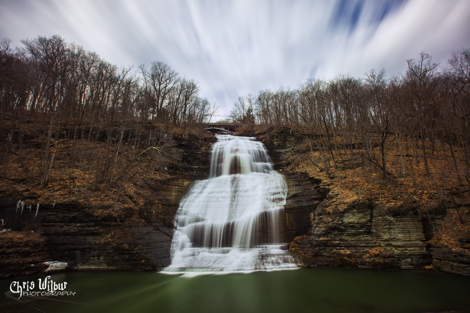 Wallpaper : park, sky, winter, water, long, waterfall, falls, exposure ...
